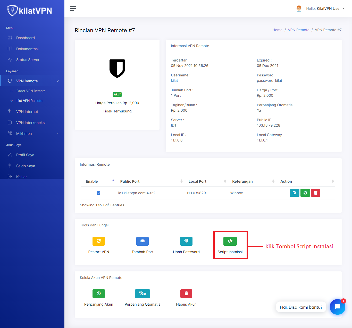 Install VPN Ke Mikrotik Dengan Script | Dokumentasi KilatVPN